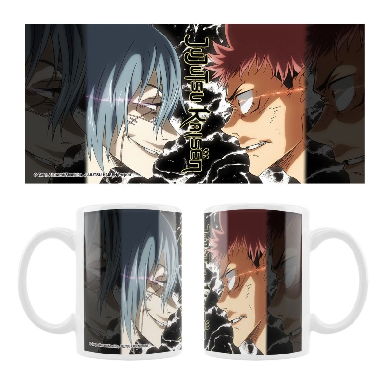 Caneca Jujutsu Kaisen: Mahito vs. Itadori